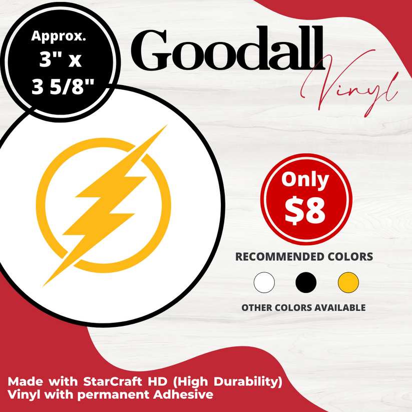 DC Comics The Flash Logo ONE COLOR – Goodall Vinyl