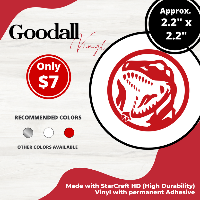 Mighty Morphin Power Rangers Red Ranger Tyrannosaurus Dinozord Symbol ...