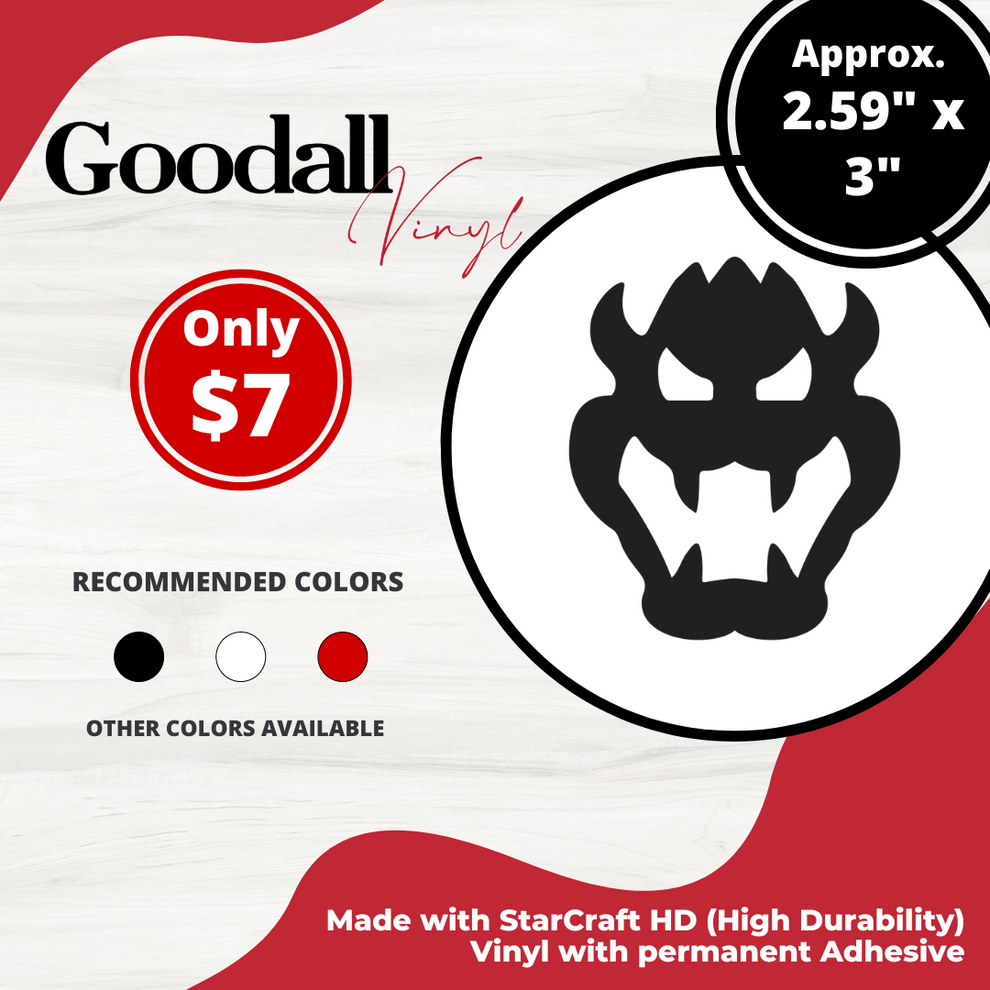 Super Mario Brothers Bowser Face – Goodall Vinyl