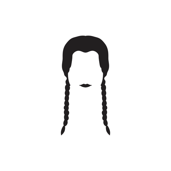 Addams Family Wednesday Hair Silhouette – Goodall Vinyl