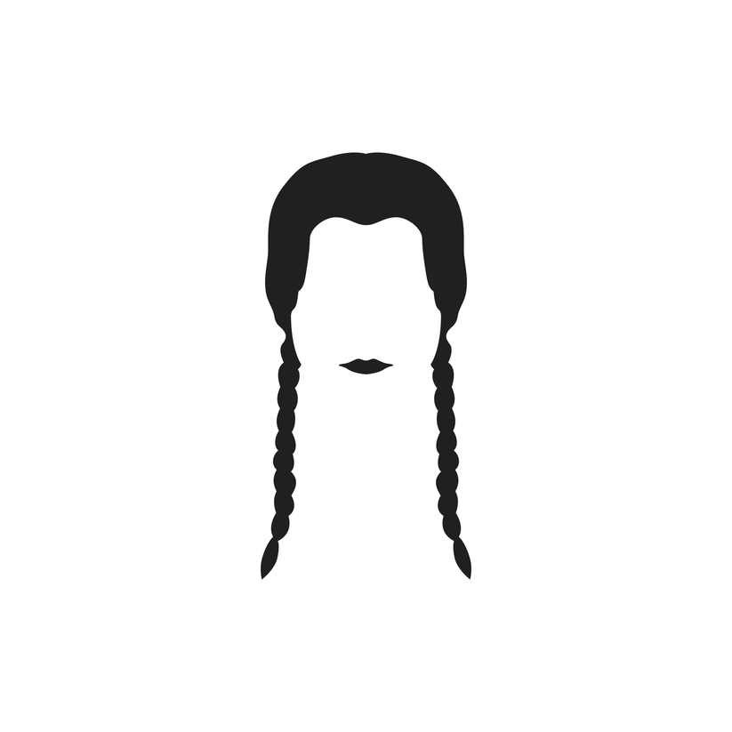 Addams Family Wednesday Hair Silhouette – Goodall Vinyl